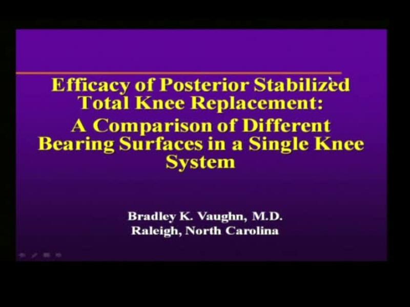 Efficacy of Posterior Stabilized Total Knee Replacement - A - Orthogate